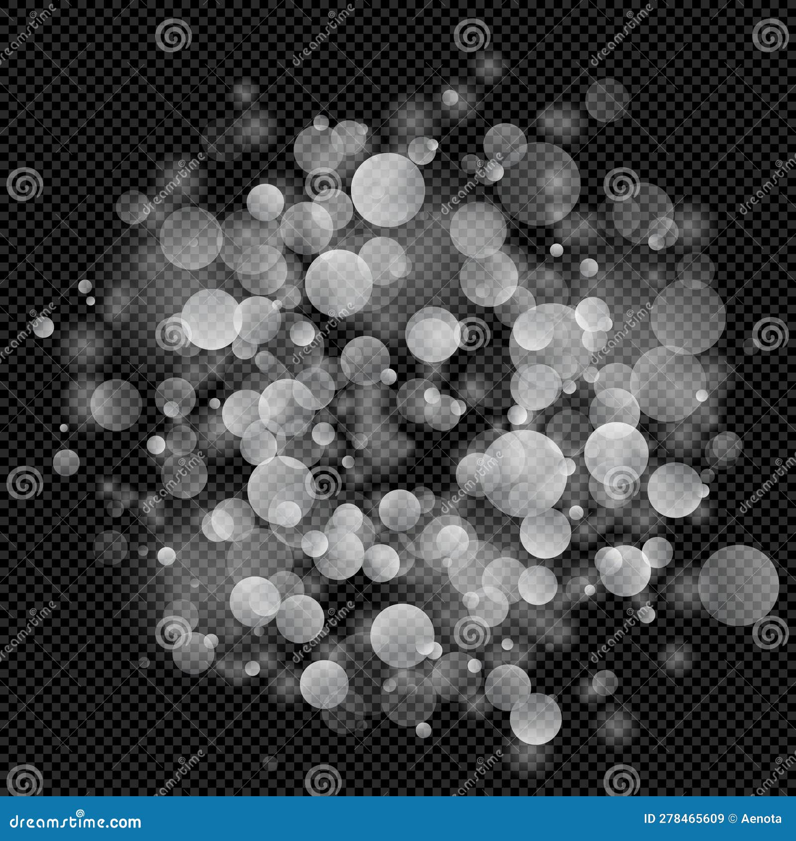 Bokeh Flares on Transparent Background Vector Special Lens Effect Stock ...