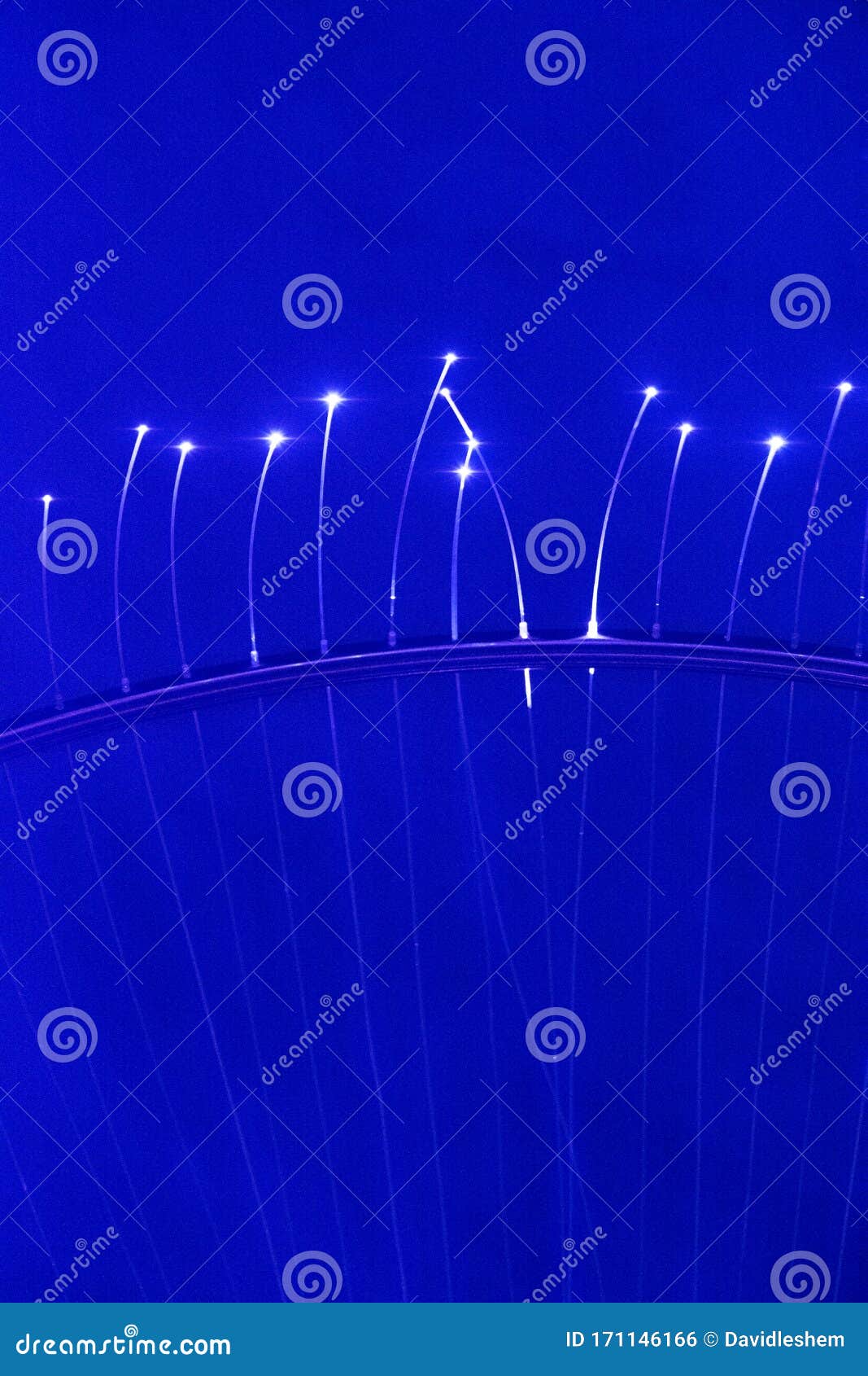 Bokeh Glowing Blue Led Light Garland Stock Photo - Image of bulb, card ...