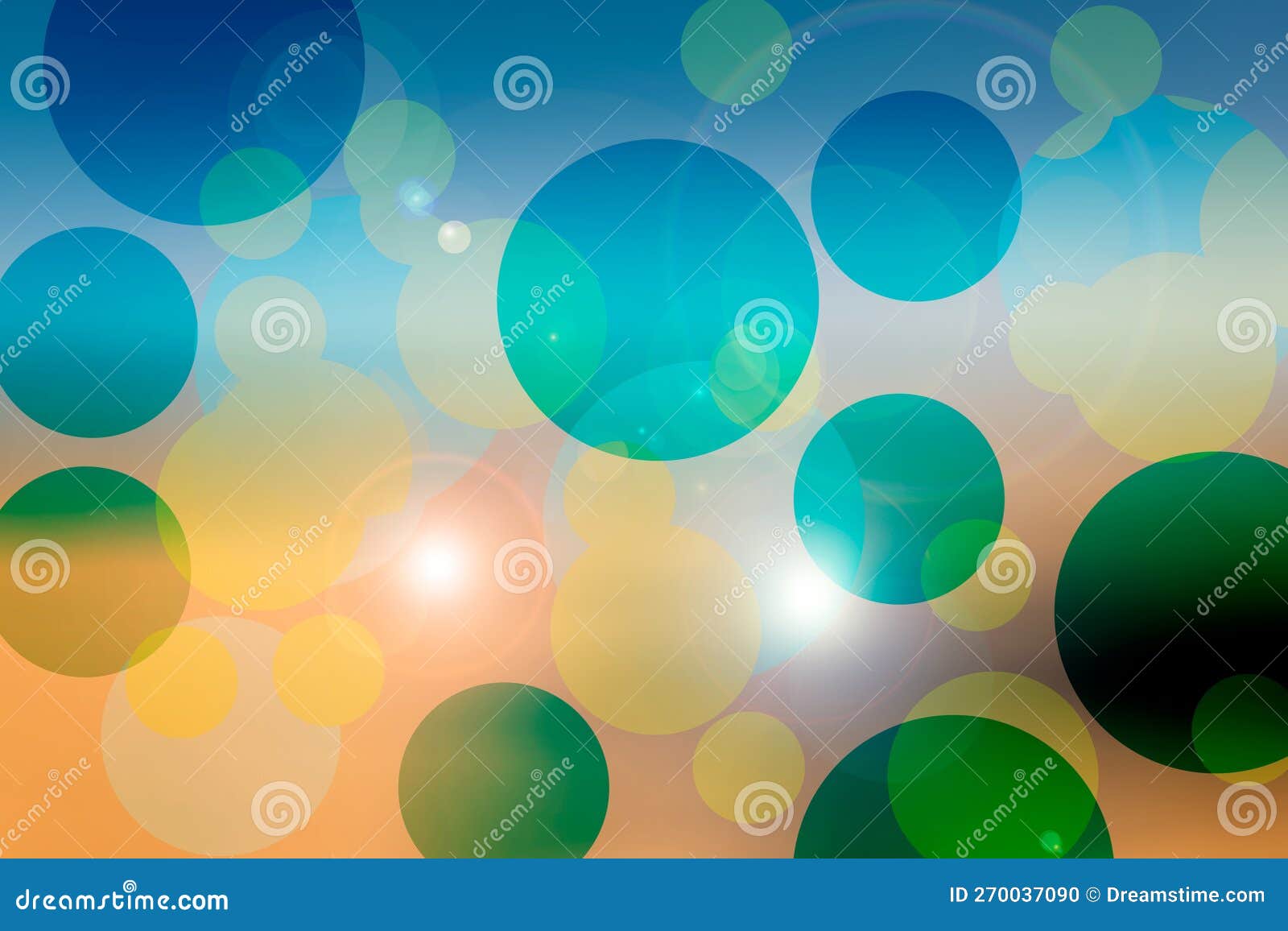 Bokeh Image, Fluorescent Art Style, Small Spherical Dot Light Color ...