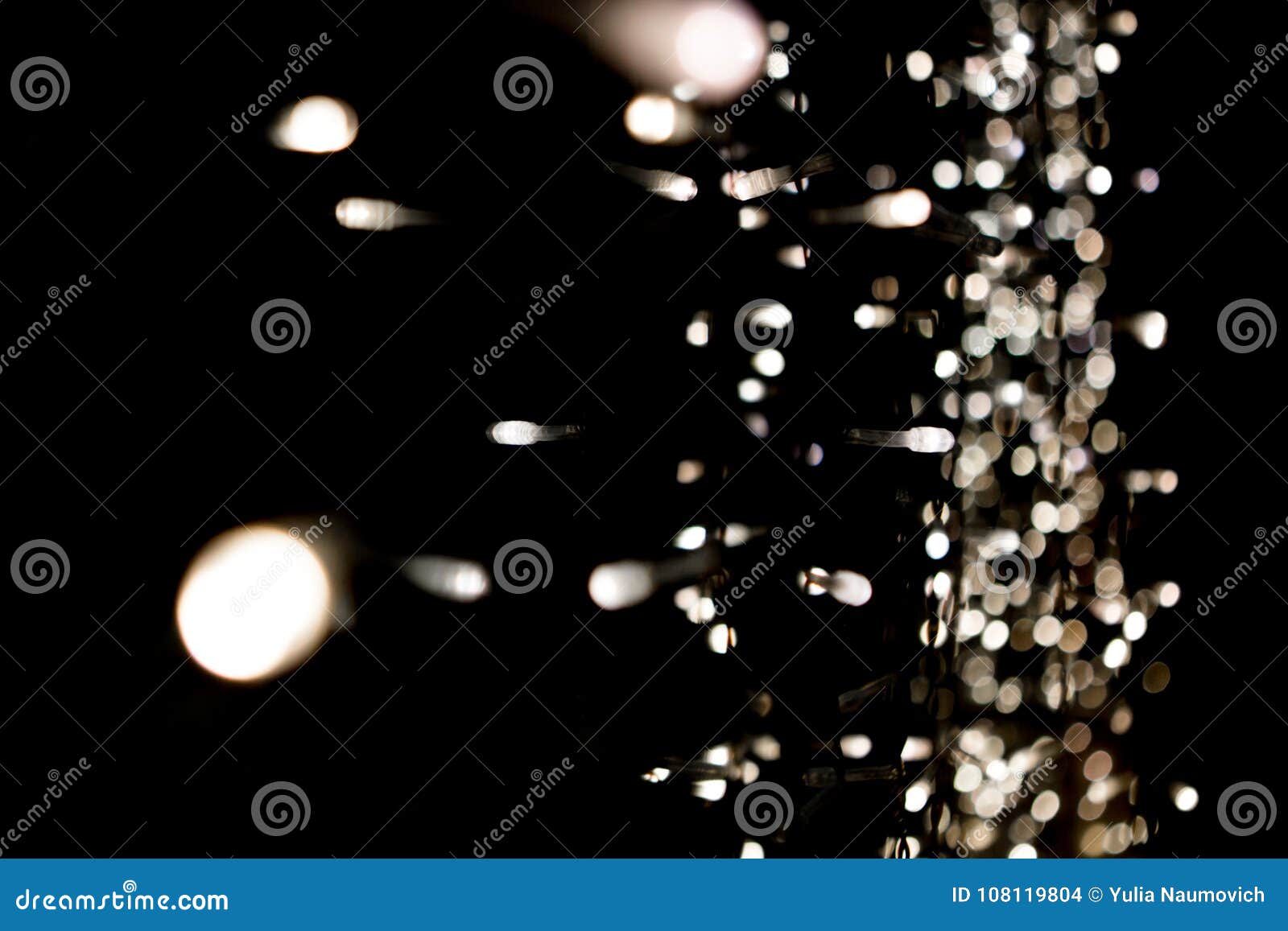 Bokeh from LED Flashlights on a Black Background Stock Photo - Image of ...