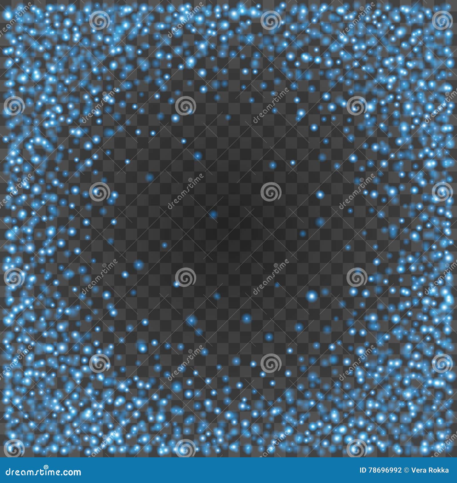 Bokeh Light Blue Sparkles on Transparency Background Illustration Stock ...