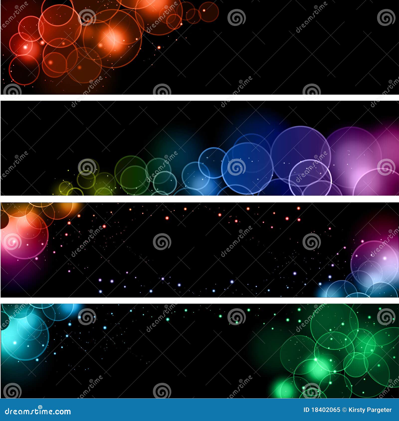 Bokeh light effect banners stock vector. Illustration of eps10 - 18402065