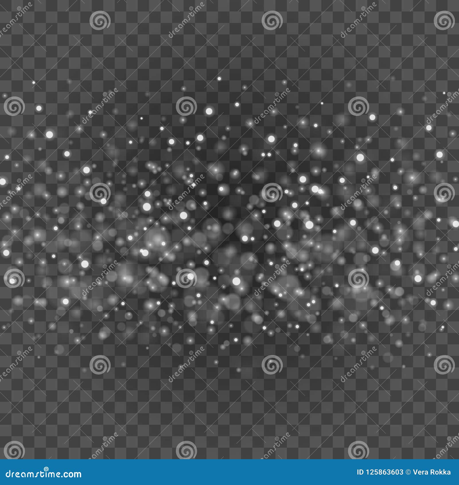 Bokeh Light Gray Sparkles on Transparency Background Vector ...