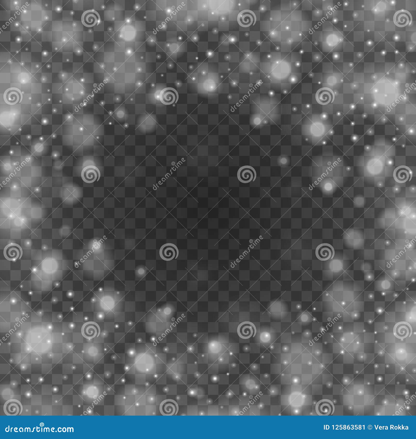 Bokeh Light Gray Sparkles on Transparency Background Vector ...
