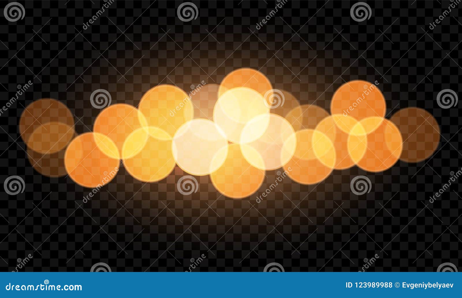 Bokeh and Light Isolated on Transparent Background. Vector Illustration ...
