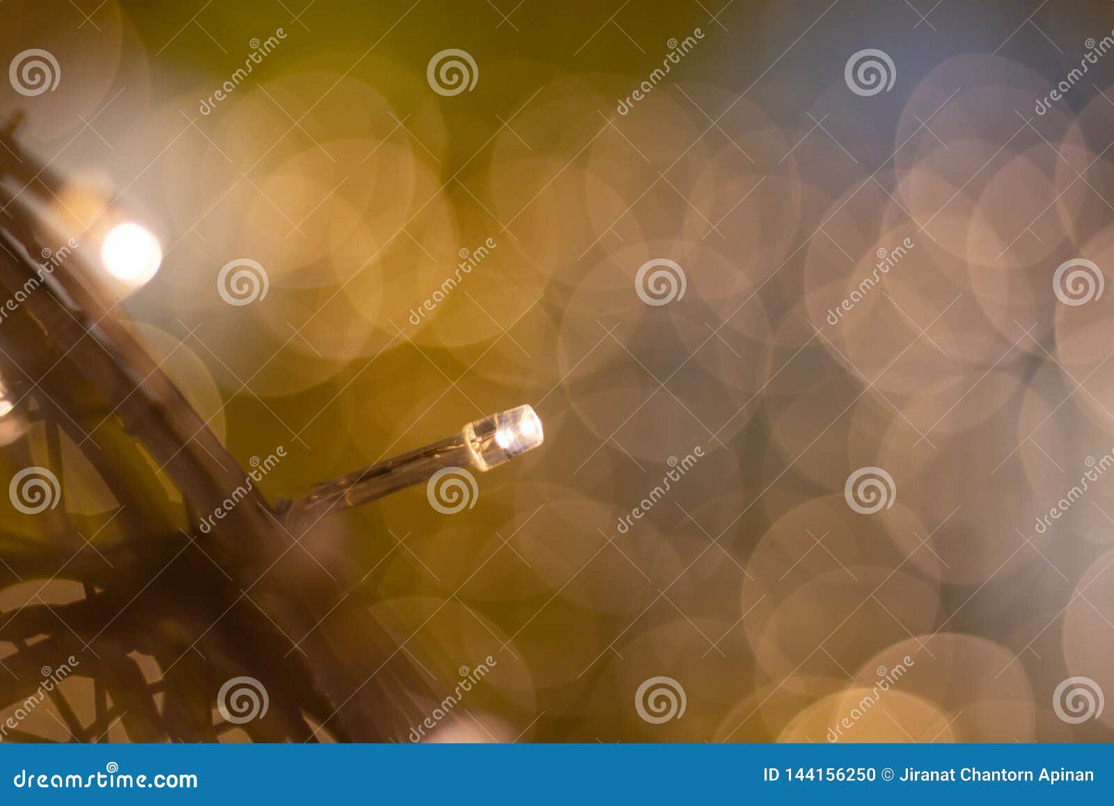 Bokeh of Light with Long Ube of Light on the Metal Net Stock Photo ...
