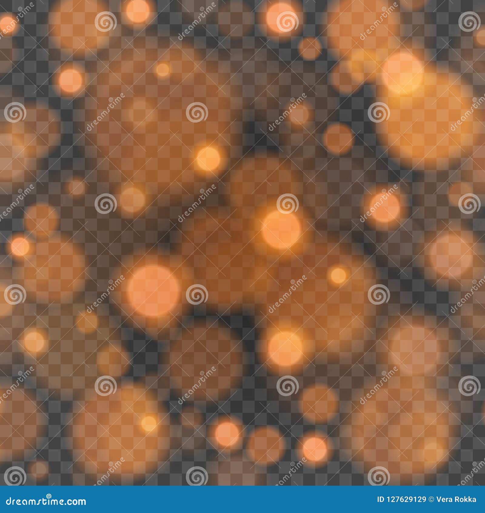 Bokeh Light Orange Sparkles on Transparency Background Vector ...