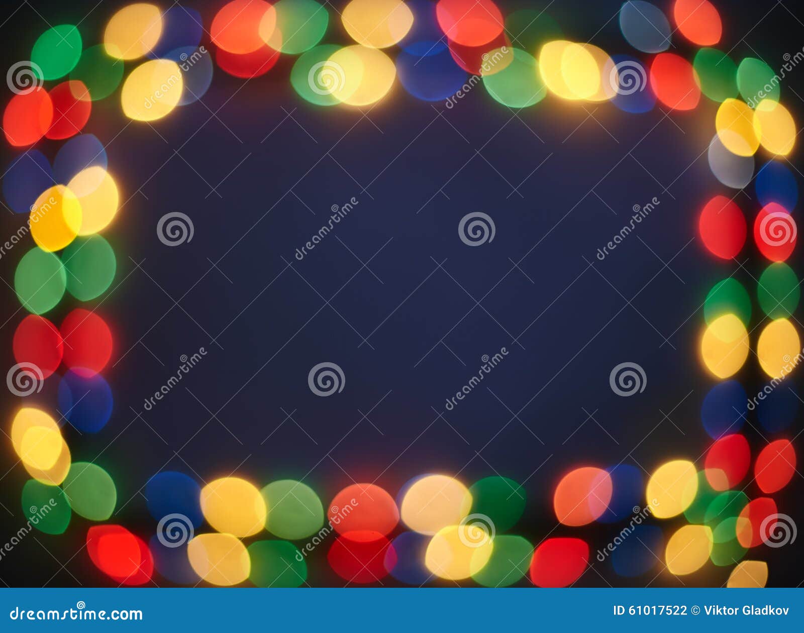 Bokeh lights frame stock illustration. Illustration of happy - 61017522