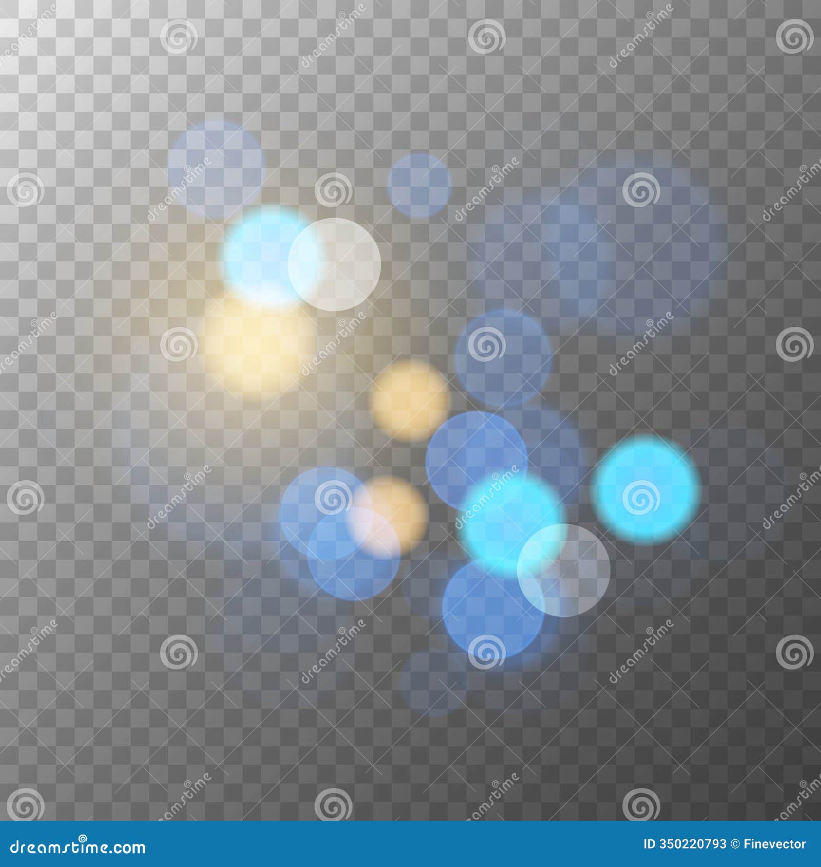 Bokeh Lights Graphic Template. Bright Blur Light Effect. Abstract ...