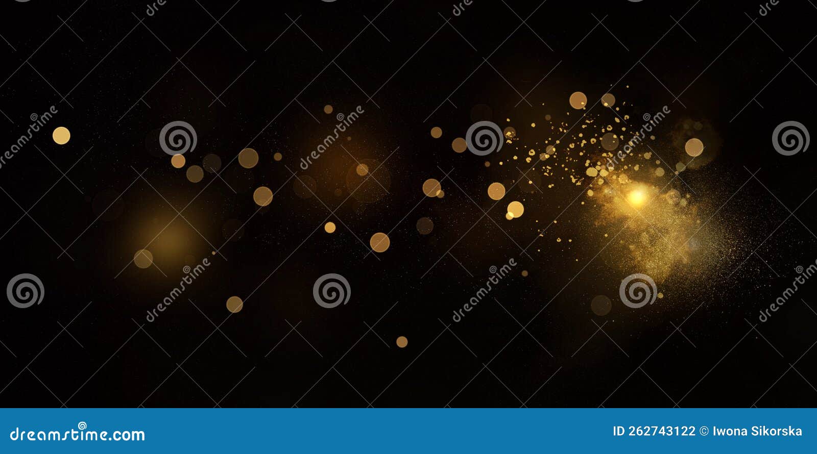 Bokeh Overlay with Glowing Particles Stock Illustration - Illustration ...