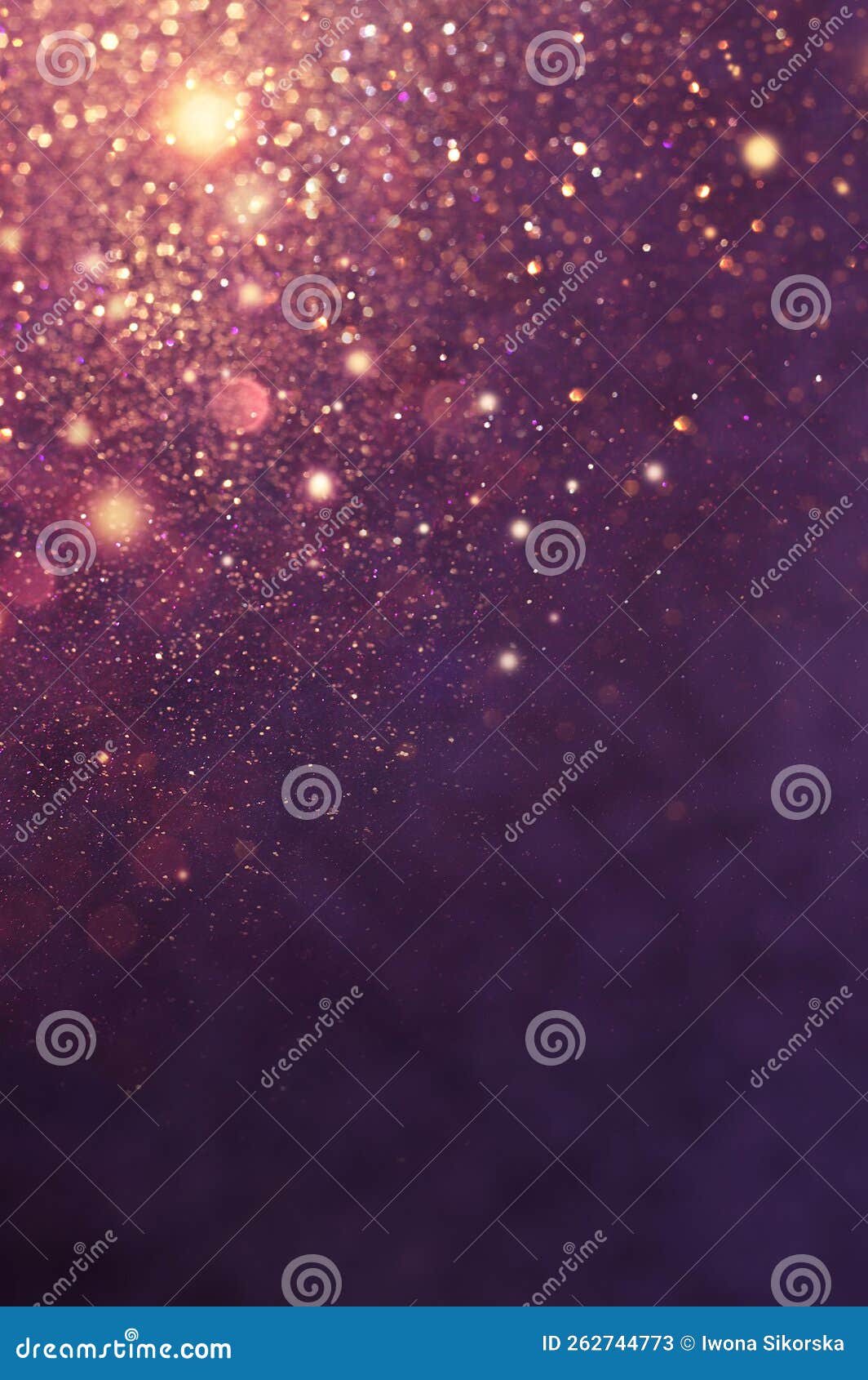 Bokeh Overlay with Glowing Particles Stock Illustration - Illustration ...
