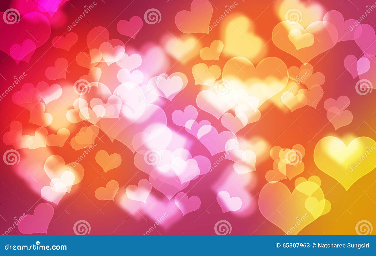 Bokeh Pink Heart Background Stock Illustration - Illustration of ...