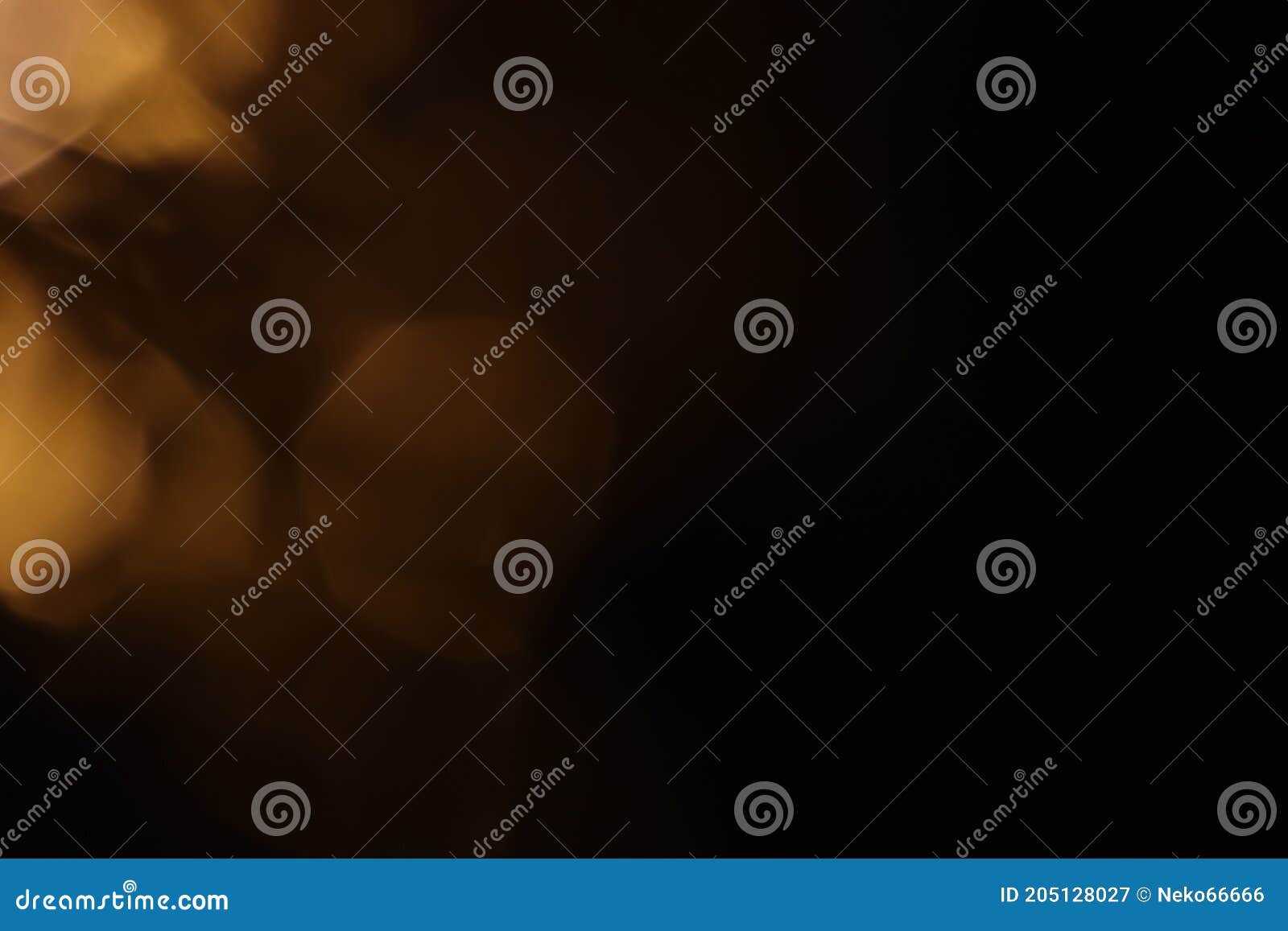 Bokeh Warm Light on Black Background Overlay Stock Image - Image of ...