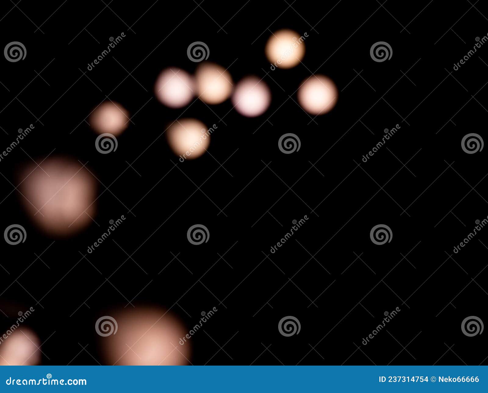 Bokeh Warm White Light on Black Background Overlay Stock Photo - Image ...