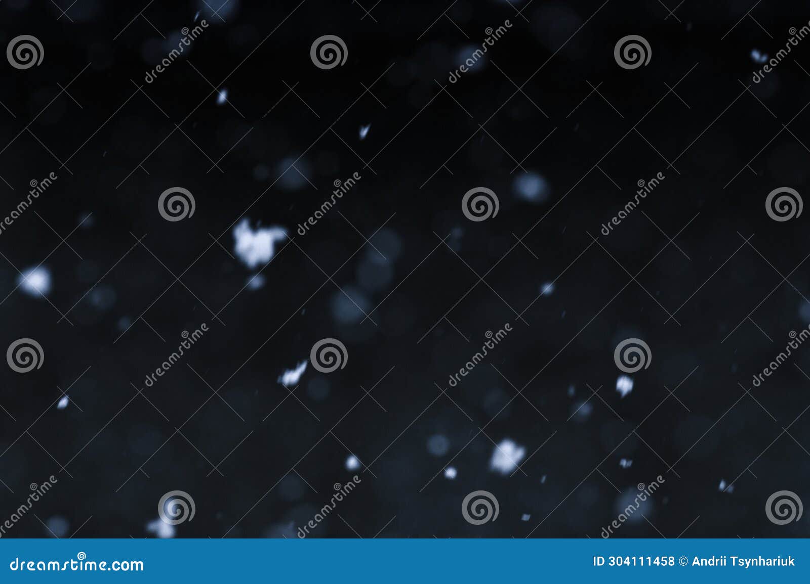 Bokeh of White Snow on a Black Background. Snowfall - Design Element ...