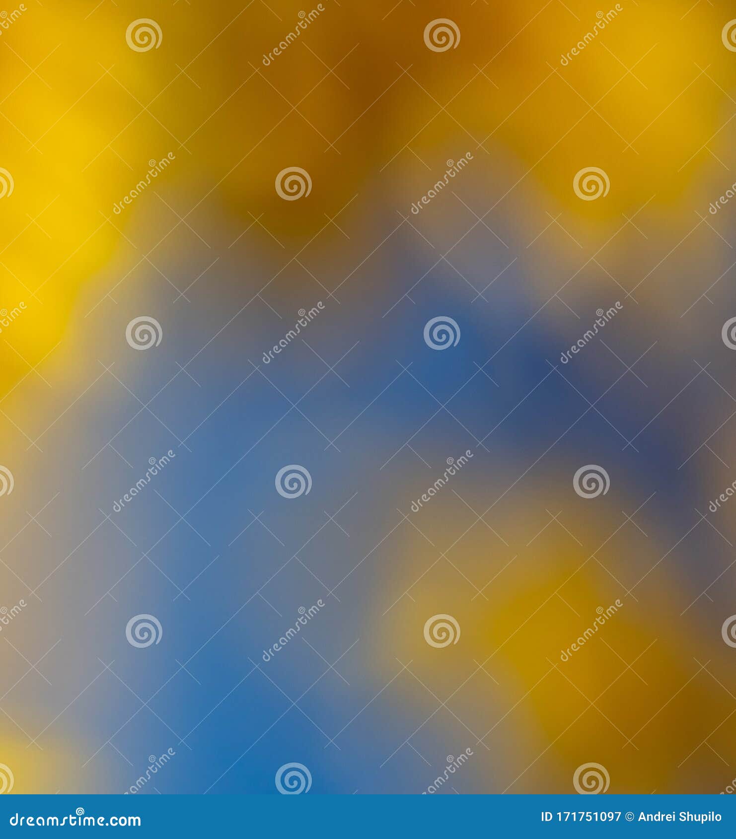 Bokeh of Yellow Flowers in Spring and Blue Sky As Abstract Background ...