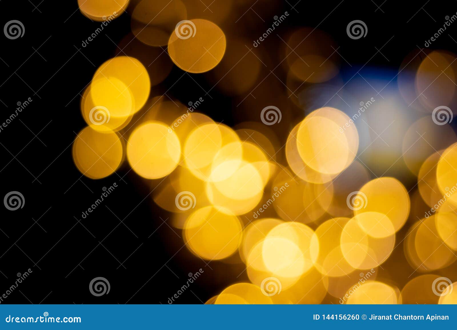 Bokeh of Yellow Light in the Night Stock Photo - Image of bright ...