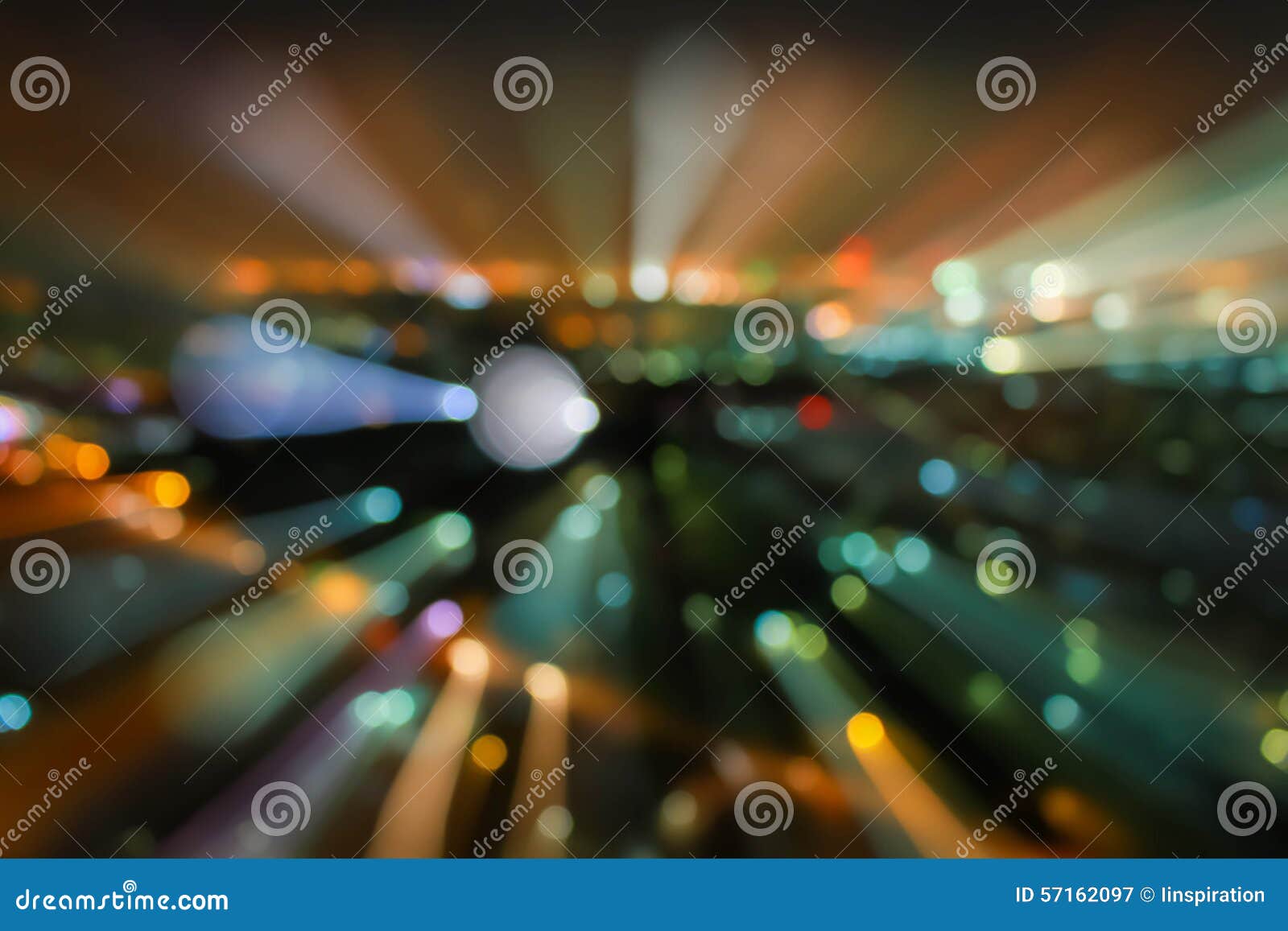 Boken Effect,blurred Lights of Night Cityscape Stock Image - Image of ...