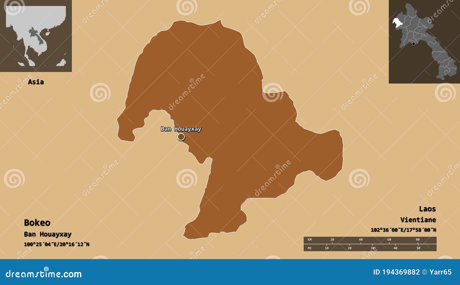 Bokeo, Province of Laos,. Previews. Pattern Stock Illustration ...
