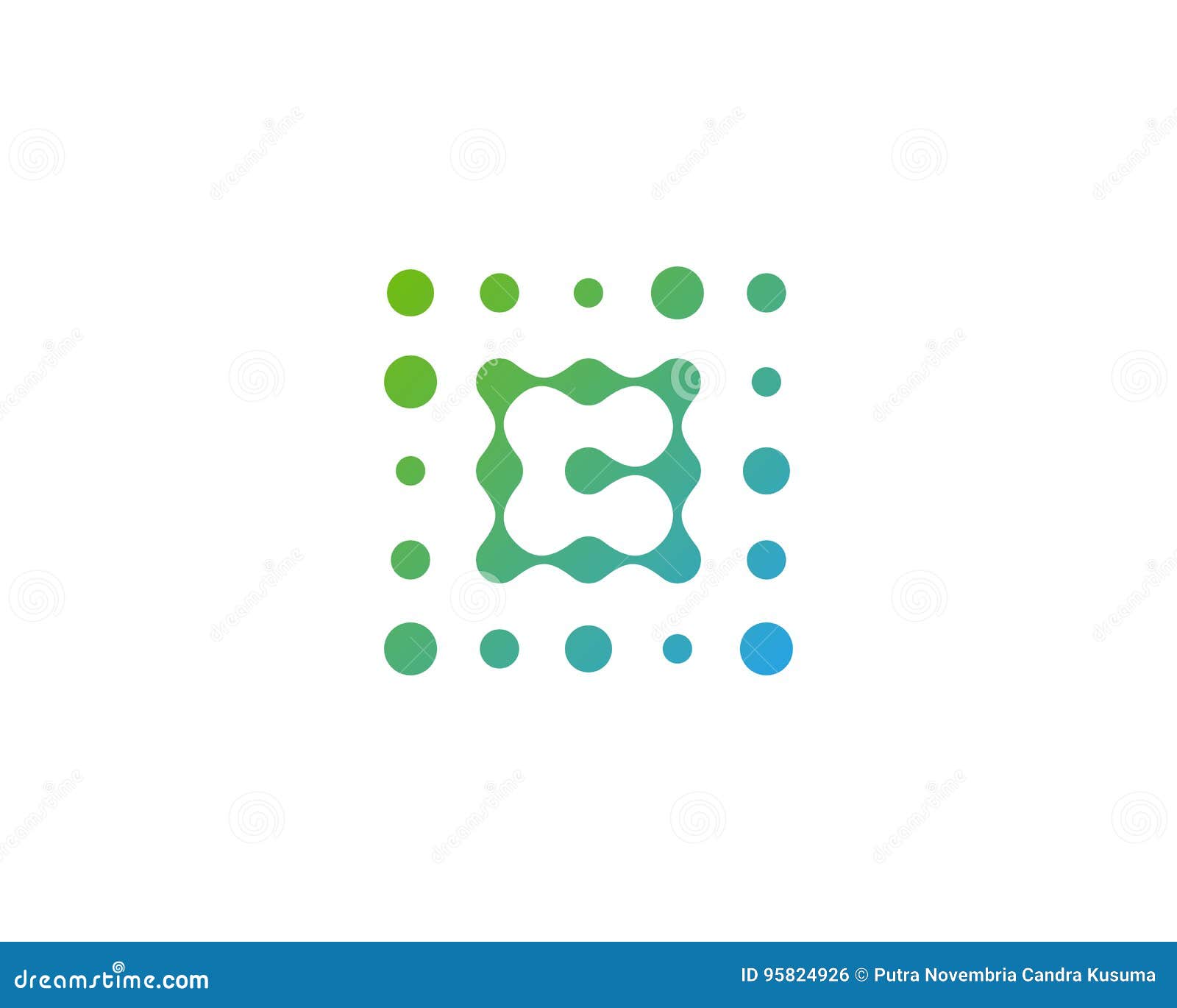 Bokstav B Dot Icon Logo Design Element Vektor Illustrationer ...