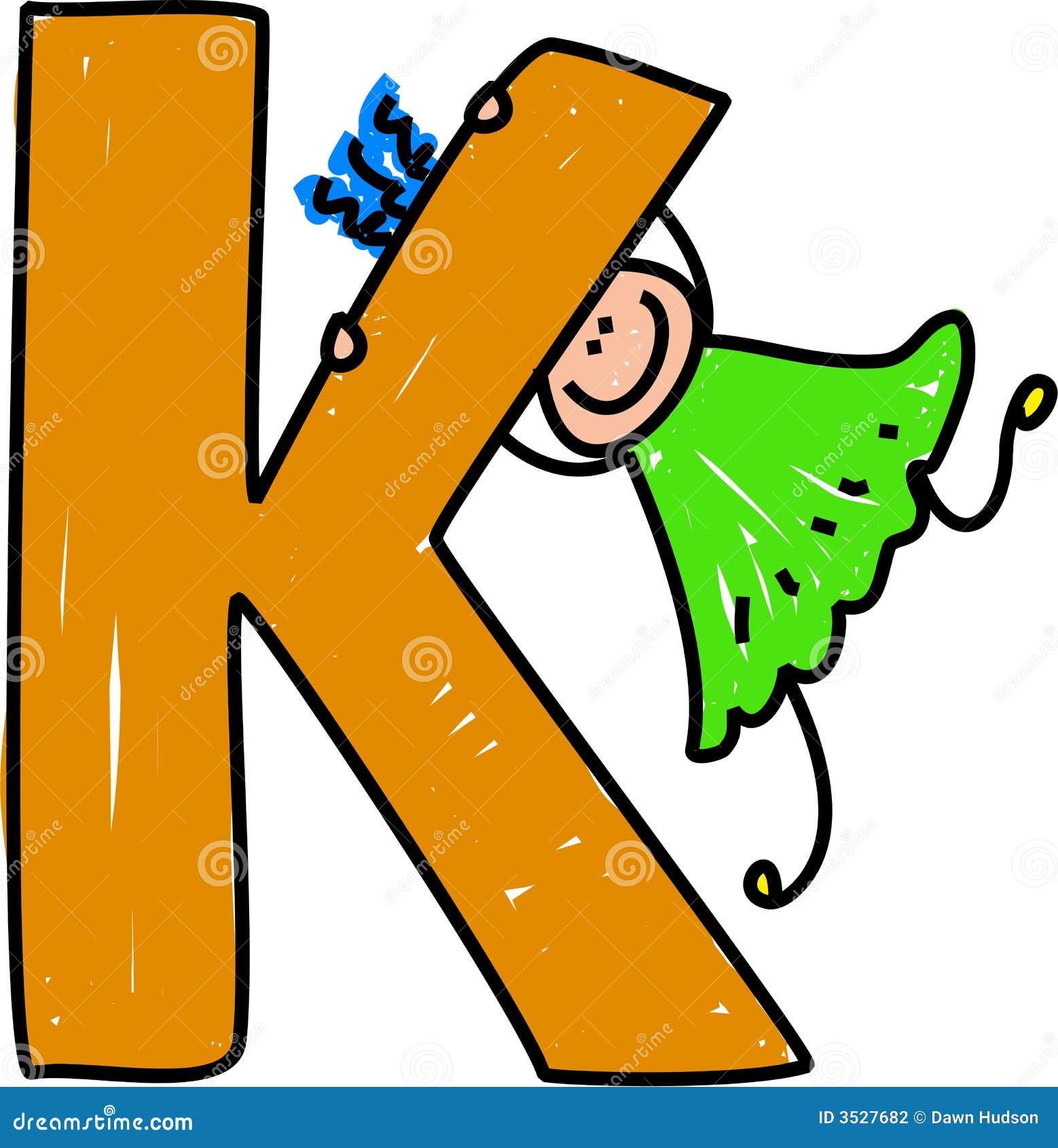 Bokstav för flicka K vektor illustrationer. Illustration av person ...