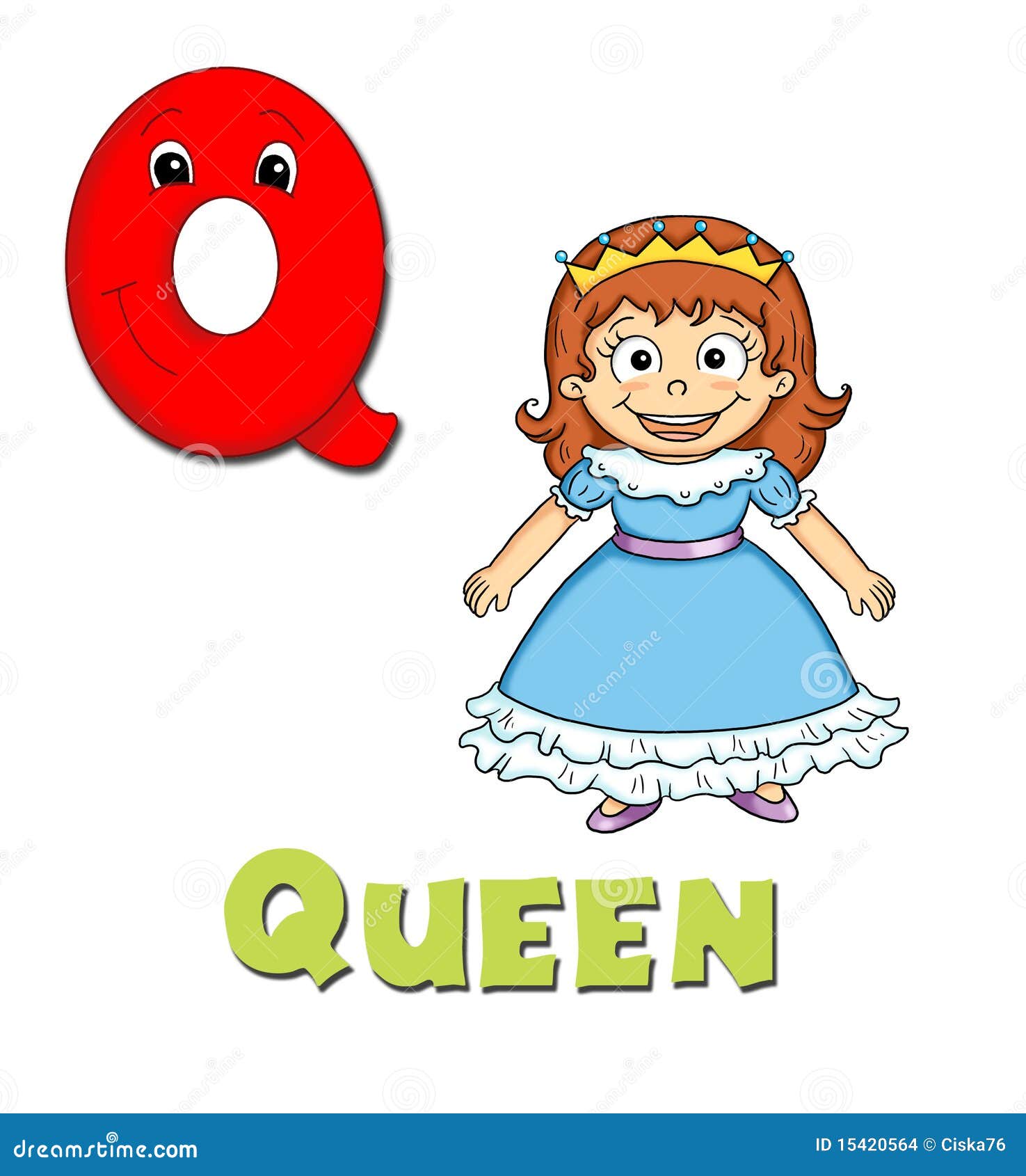 Bokstav q stock illustrationer. Illustration av skola - 15420564