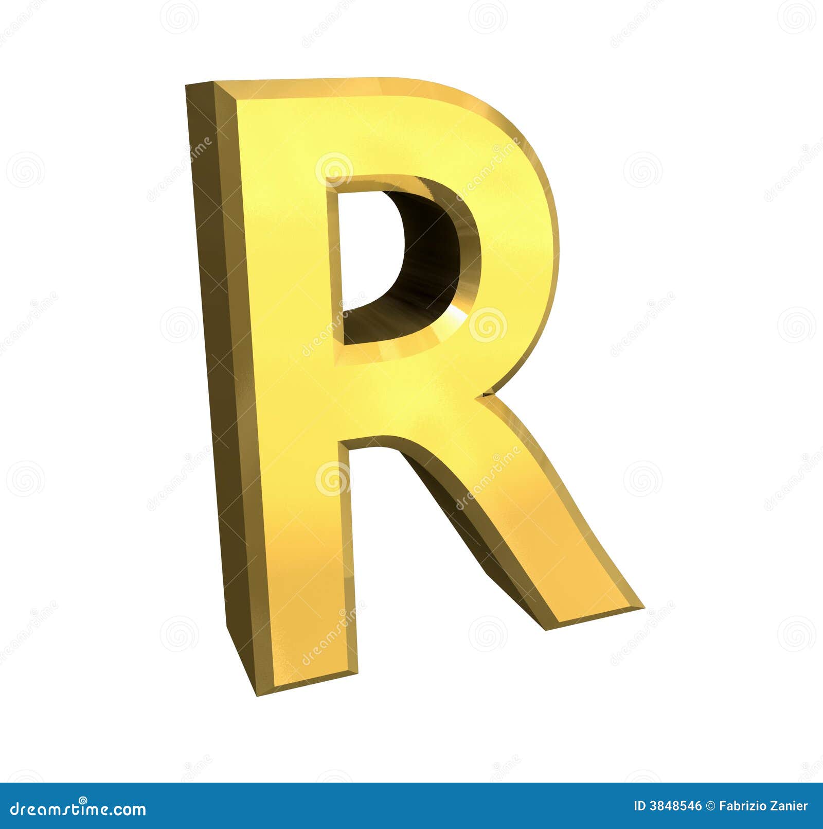 Bokstav r för guld 3d stock illustrationer. Illustration av ordlista ...