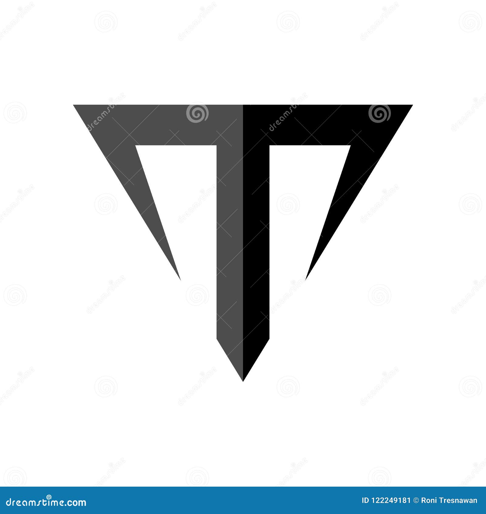 Bokstav T Taurus Symbol Design Vektor Illustrationer - Illustration av ...