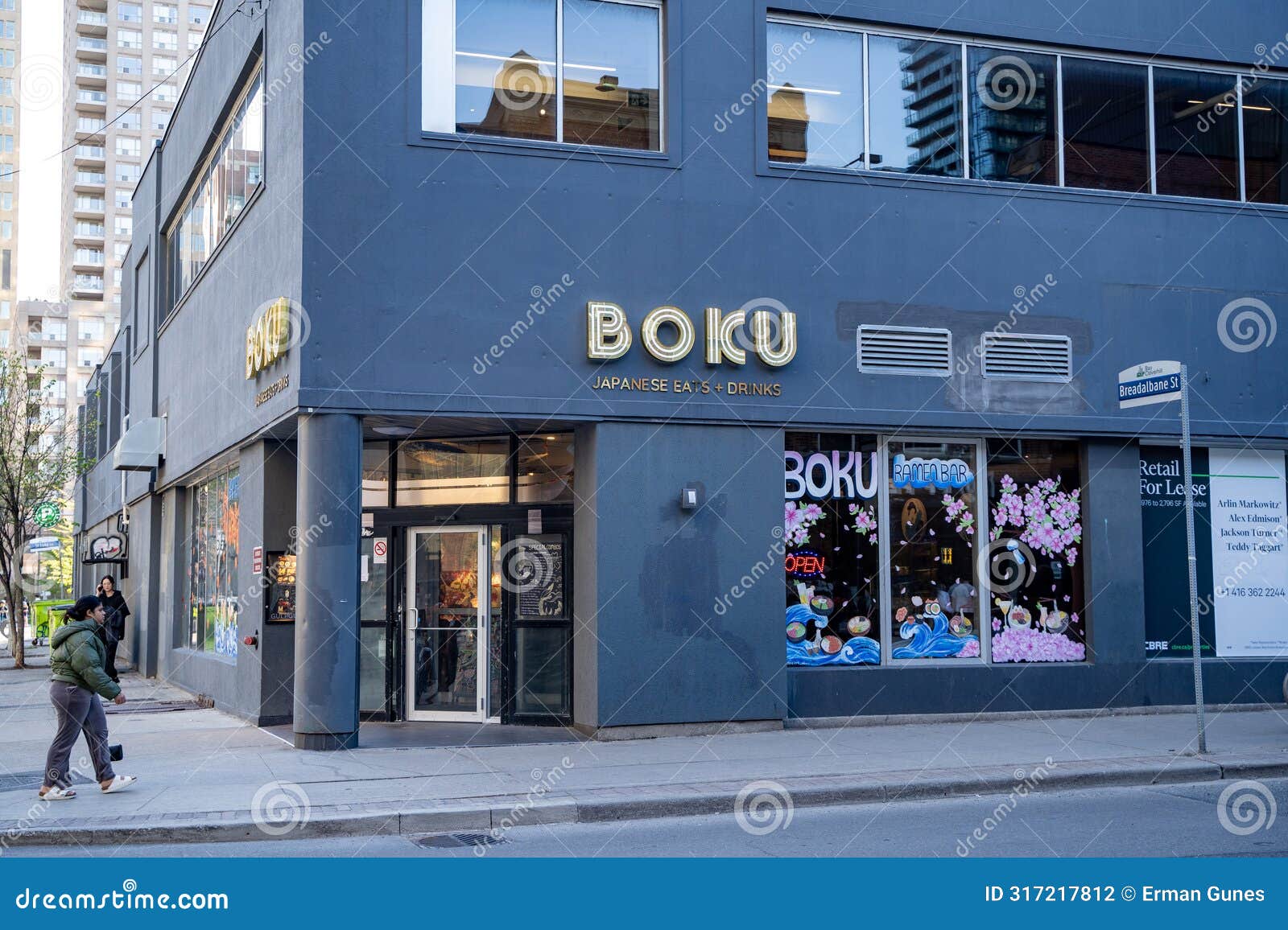 BOKU Japanese Restaurant in Downtown Toronto. Editorial Photography ...