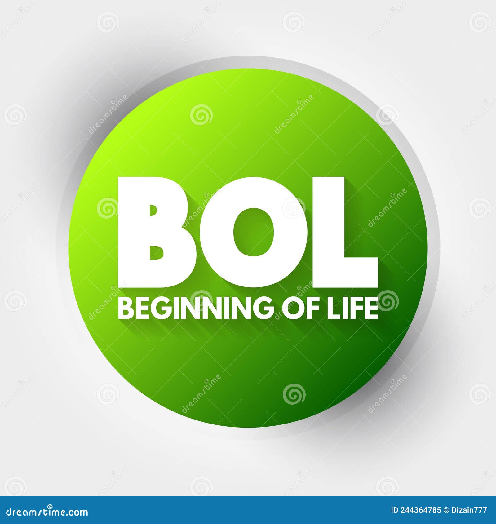BOL - Beginning of Life Acronym, Concept Background Stock Illustration ...