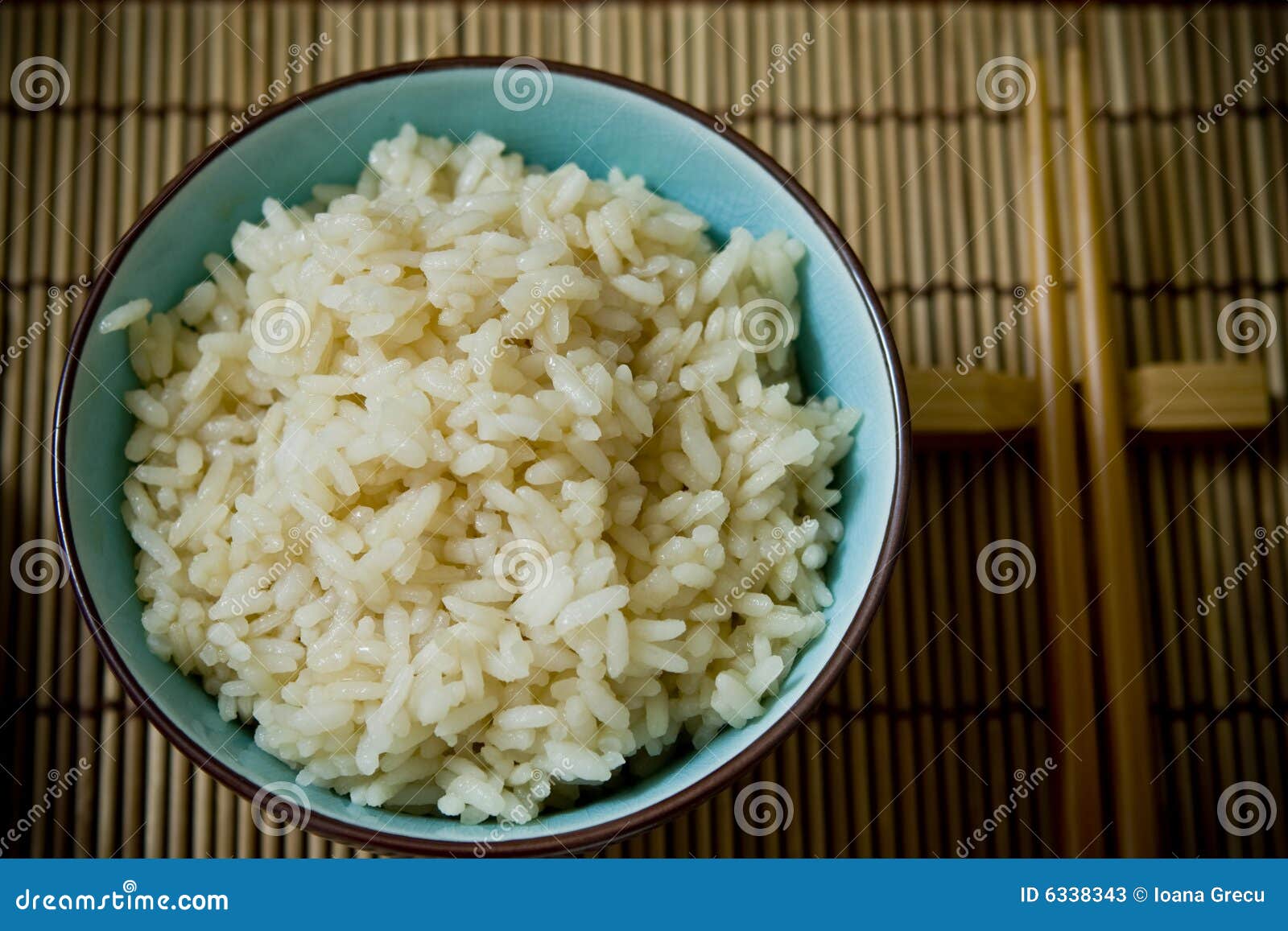 Bol de riz image stock. Image du mangez, chinois, restaurant - 6338343