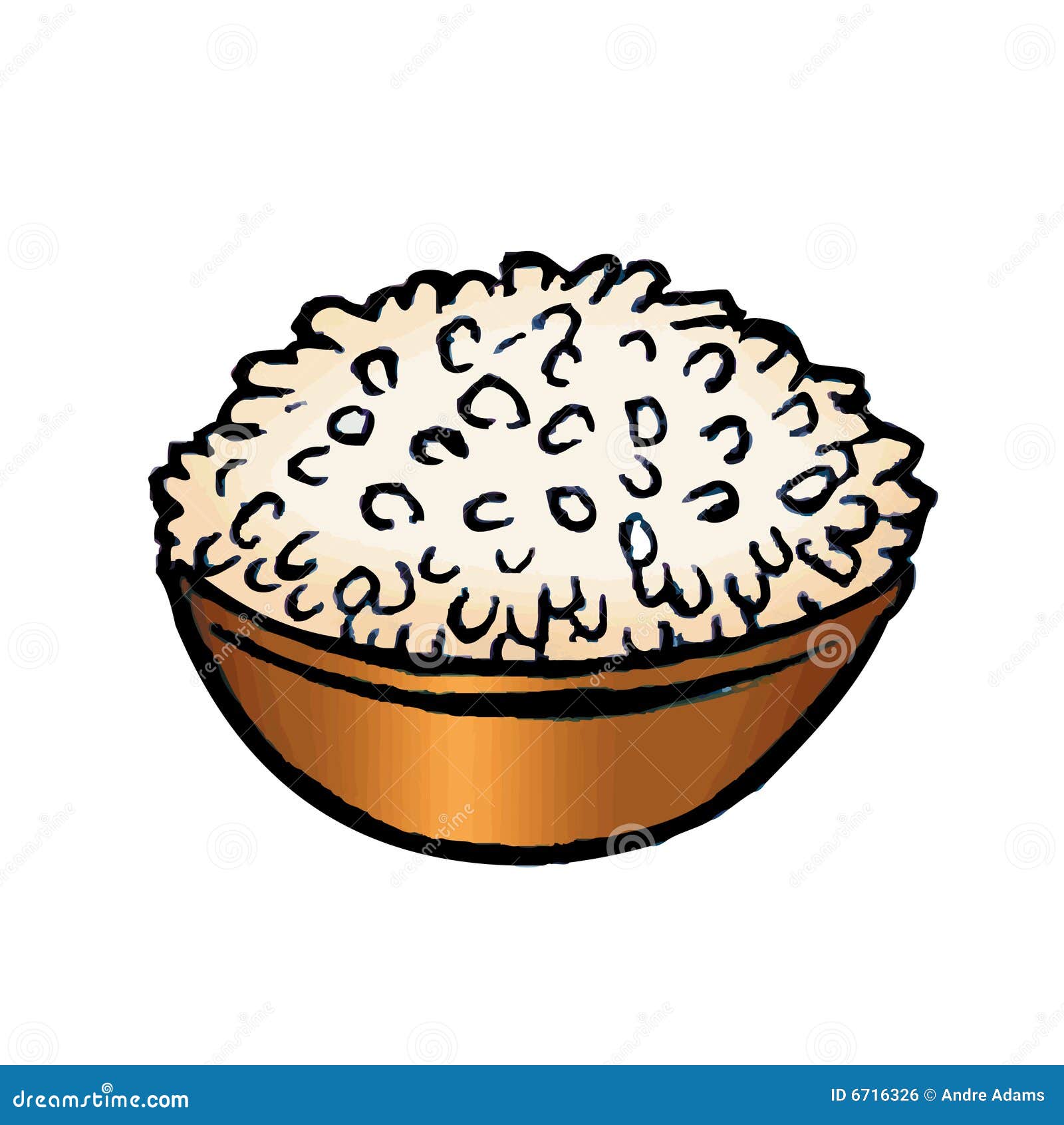 Bol de riz illustration stock. Illustration du entrée - 6716326