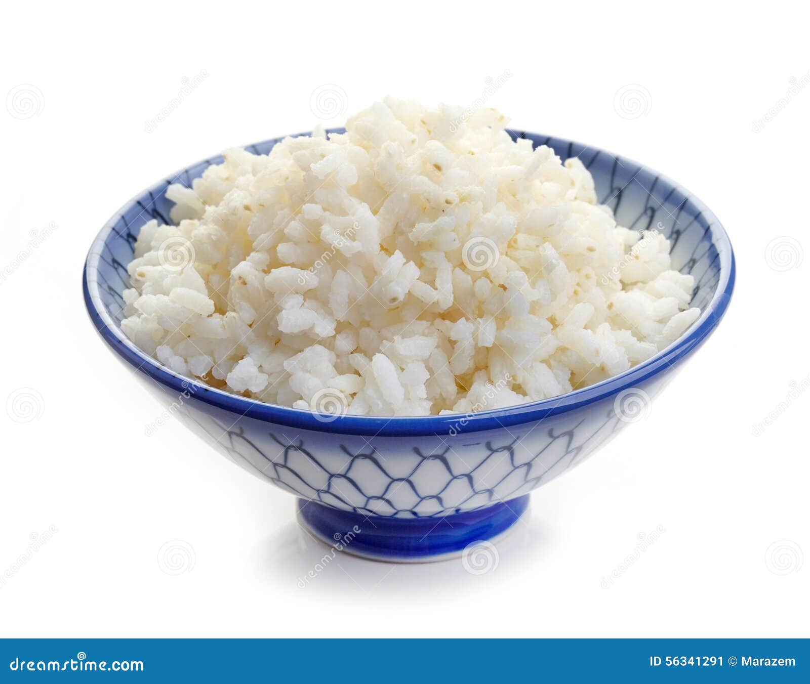 Bol de riz bouilli image stock. Image du complètement - 56341291