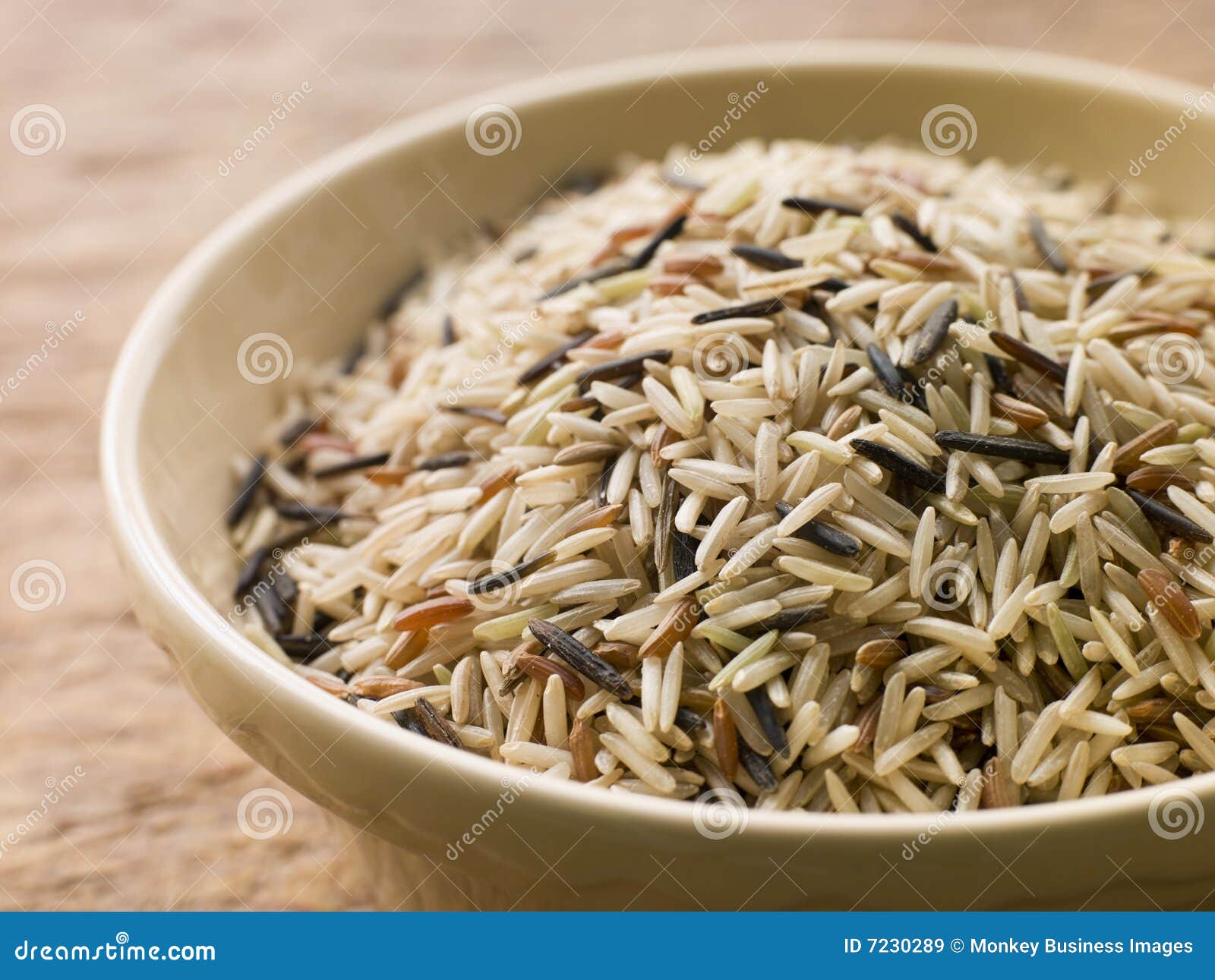 Bol de riz cru image stock. Image du orientation, cuvette - 7230289