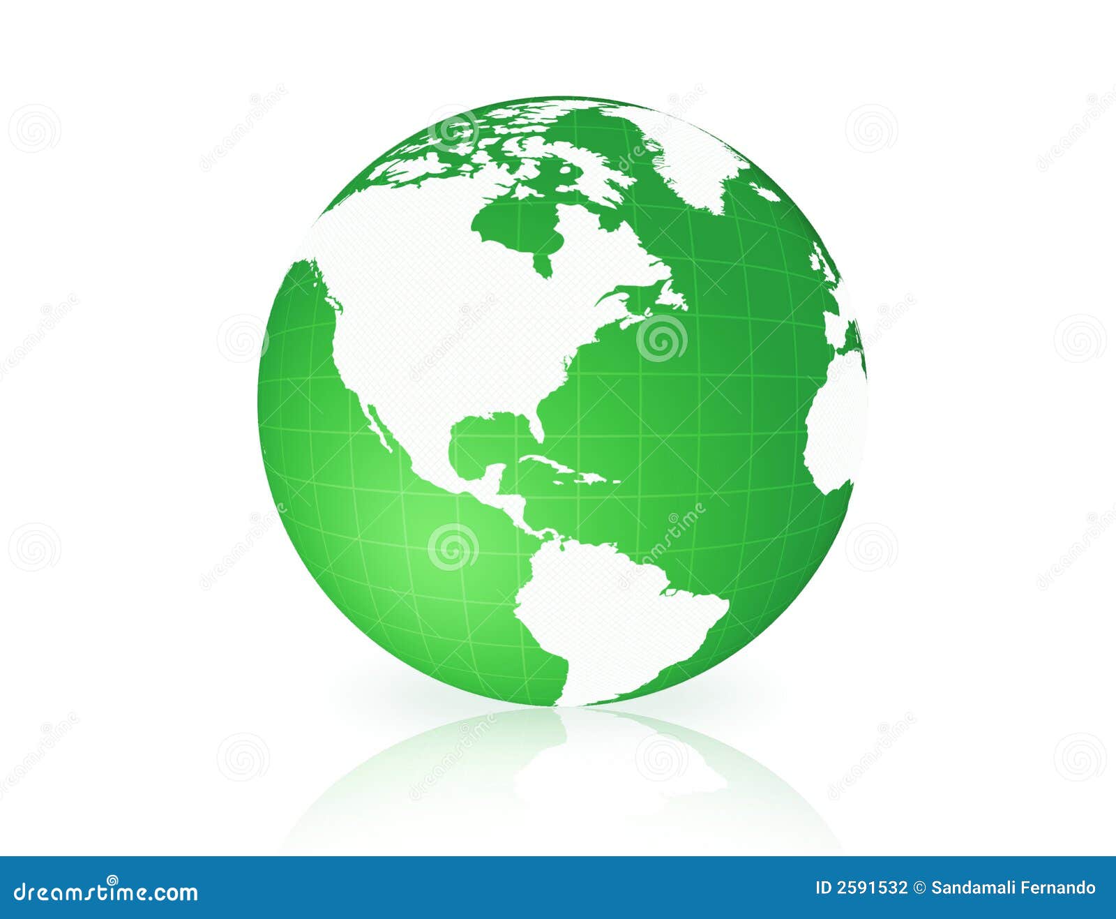 Bol Van De Aarde Isoleerde Groen Stock Illustratie - Illustration of ...