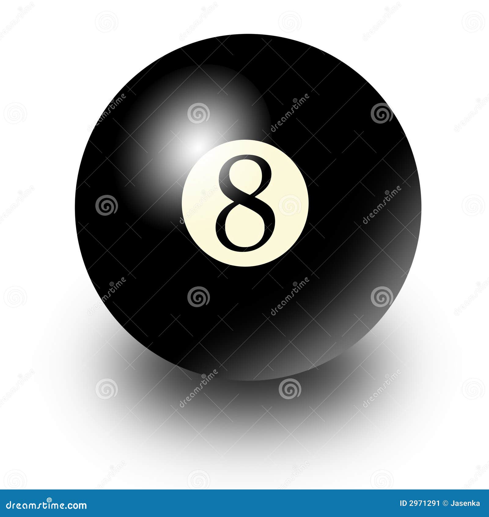 Bola 8 stock de ilustración. Ilustración de esfera, blanco - 2971291