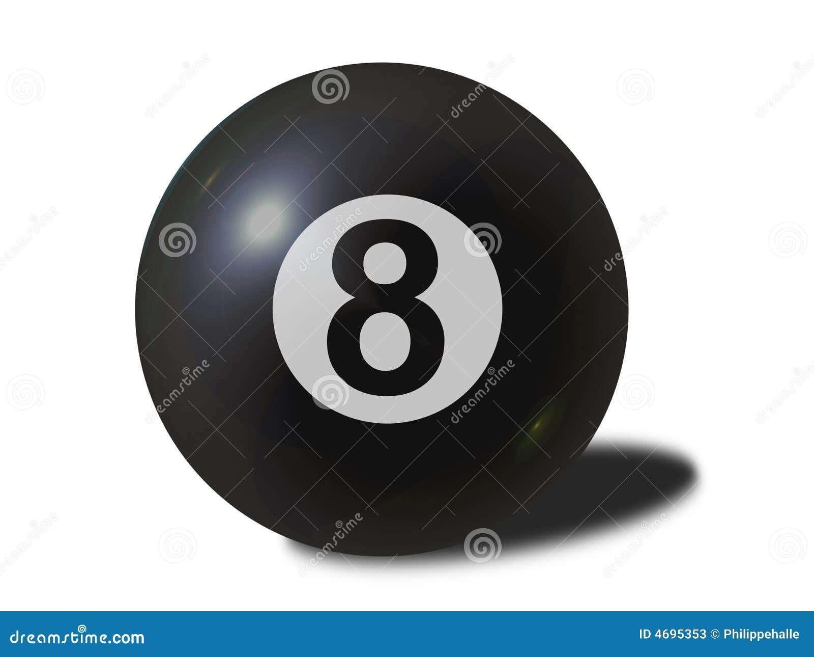 Bola 8 (con El Camino De Recortes) Stock de ilustración - Ilustración ...