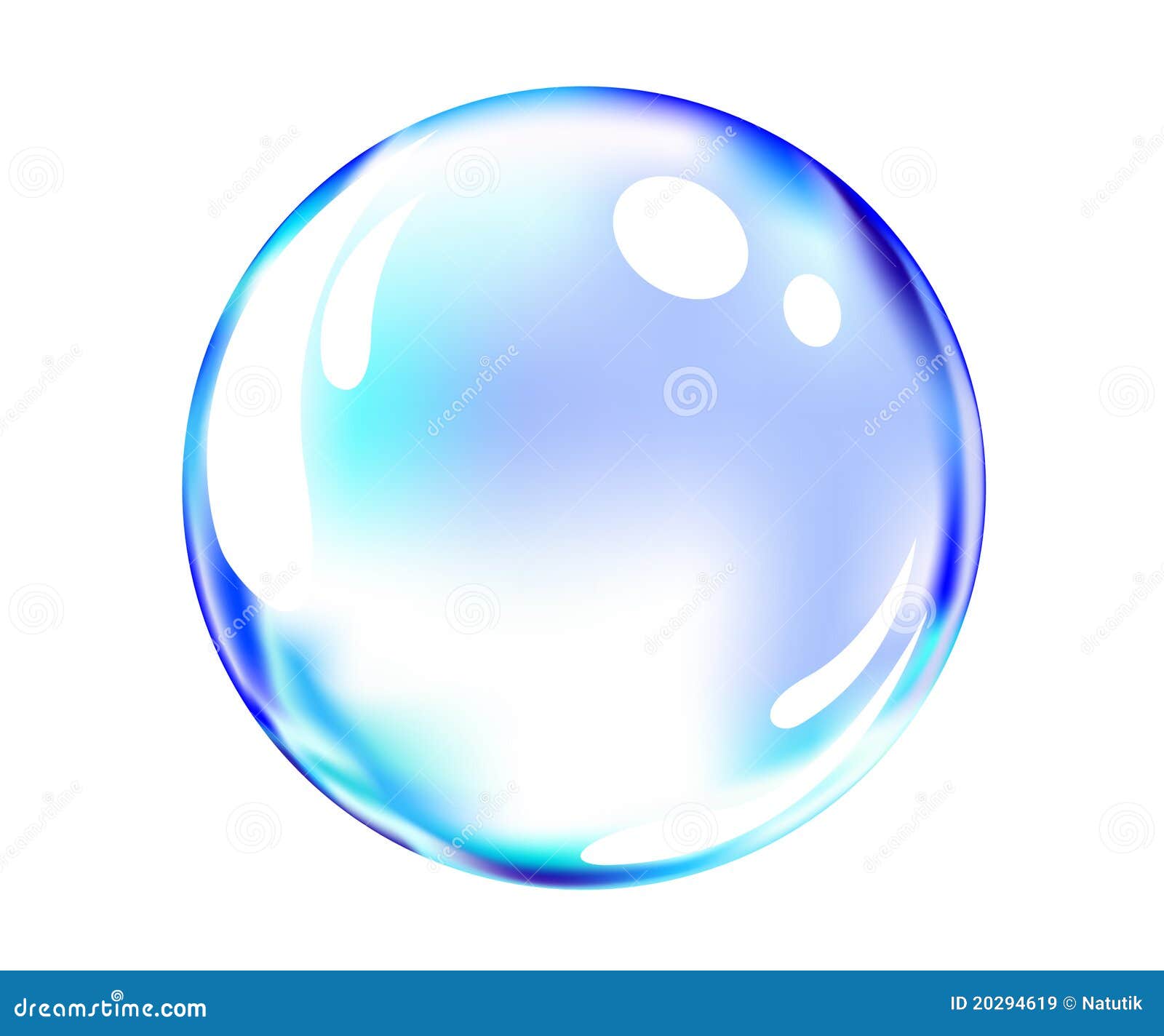 Bola azul brillante ilustración del vector. Ilustración de forma - 20294619