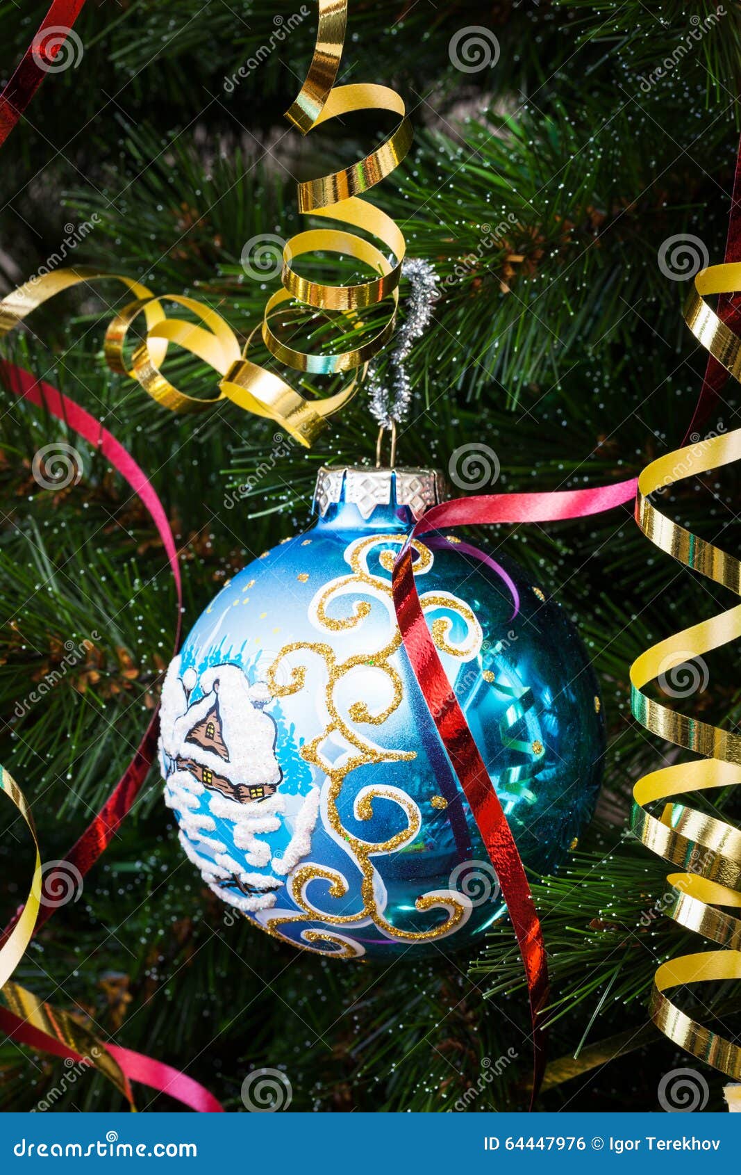 Bola azul hermosa foto de archivo. Imagen de diciembre - 64447976