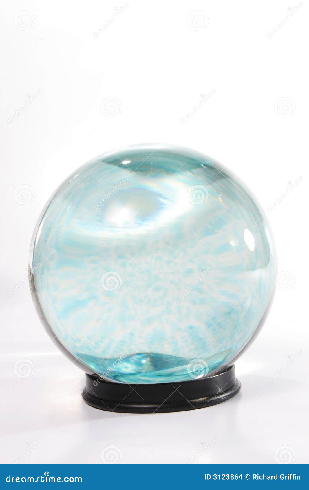 Bola Cristalina Con Remolinar Azul Foto de archivo - Imagen de globo ...