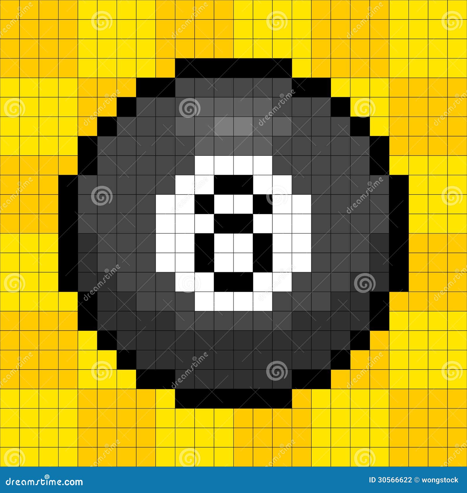 Bola de 8 bits del pixel 8 ilustración del vector. Ilustración de bola ...