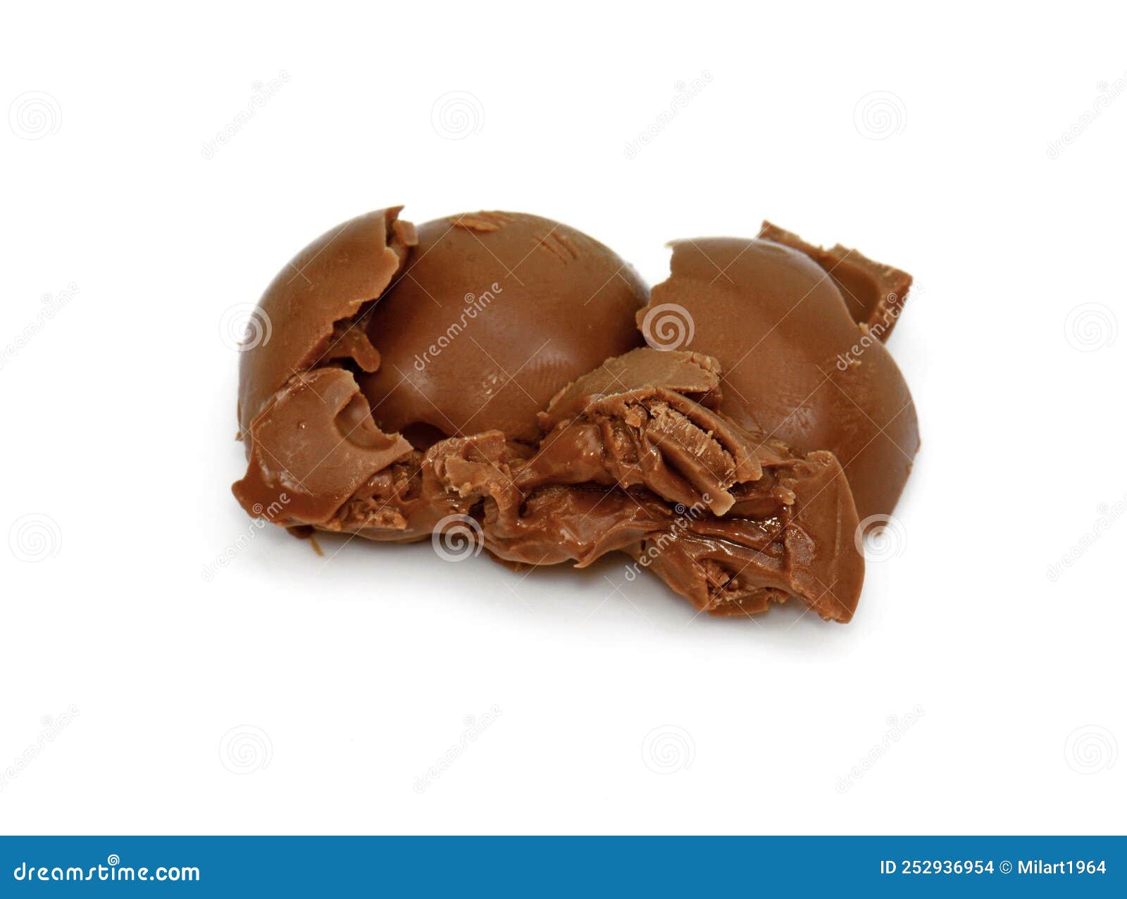 Bola De Chocolate Aislada En Un Fondo Blanco. Foto de archivo - Imagen ...