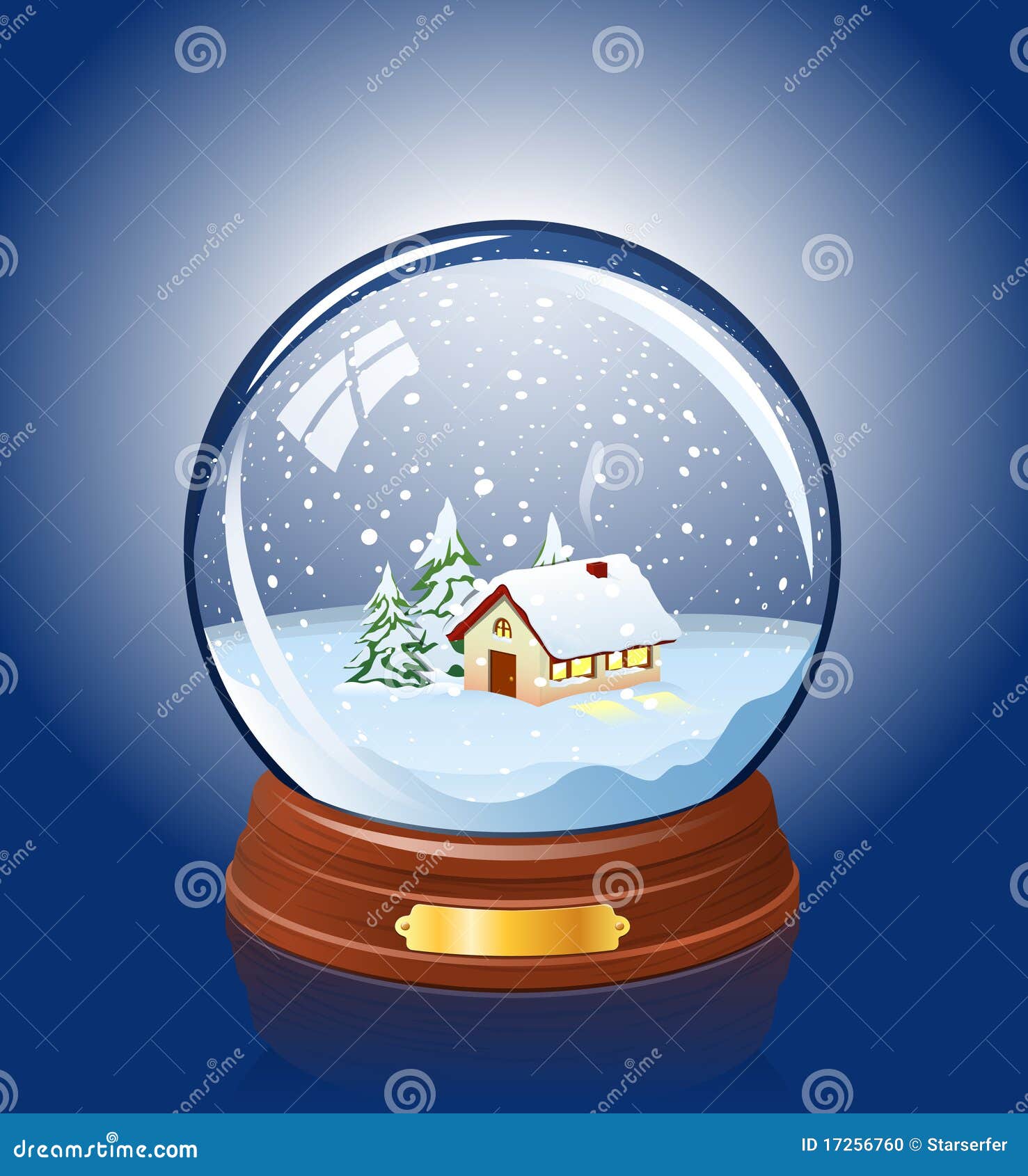 Bola de cristal Nevado ilustración del vector. Ilustración de realista ...