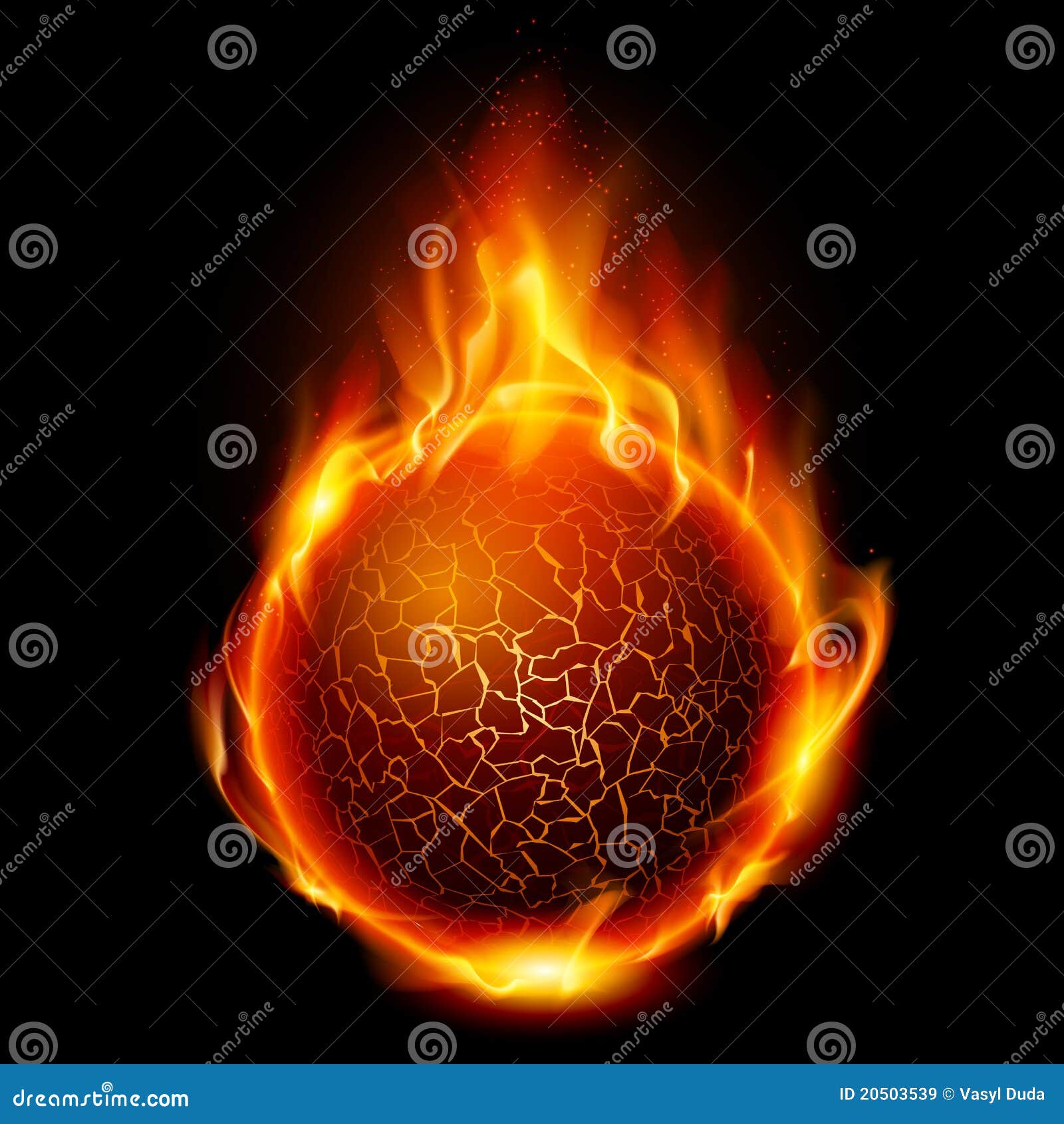 Bola De Fuego Ilustración Del Vector Ilustración De Llama 20503539