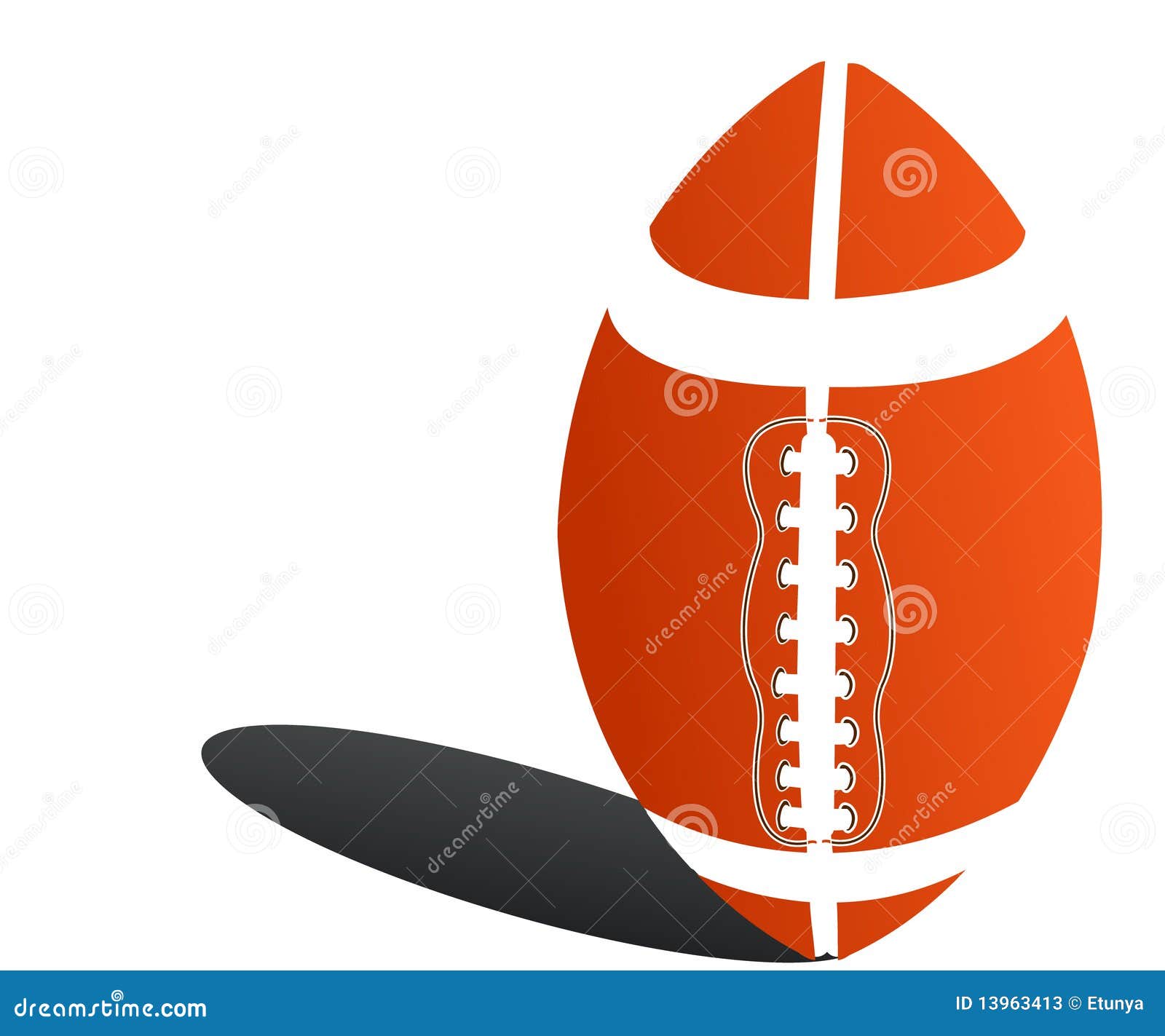 Bola de rugbi ilustración del vector. Ilustración de tiro - 13963413