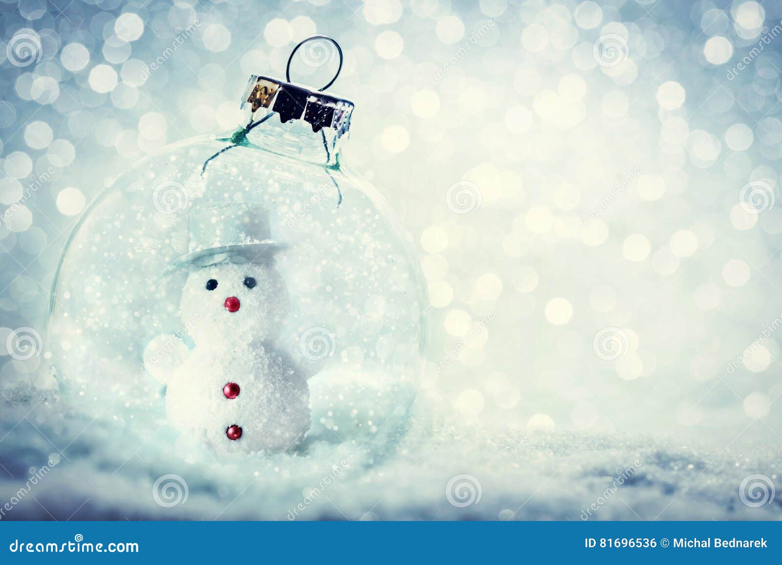 Bola De Vidro Do Natal Com Boneco De Neve Para Dentro Neve E Brilho ...