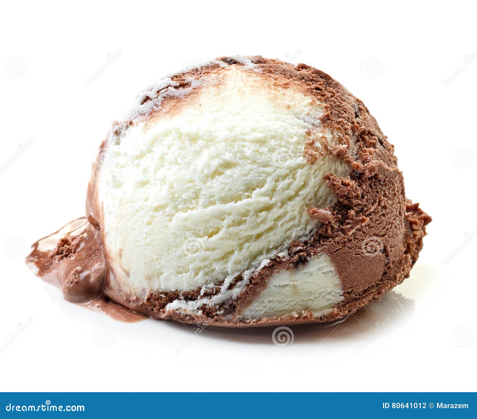 Bola Del Helado De La Vainilla Y De Chocolate Foto de archivo - Imagen ...