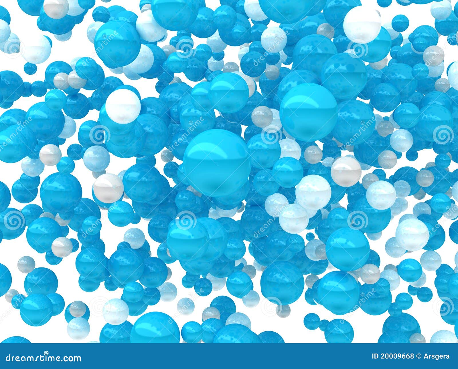 Bolas Azules Y Blancas Abstractas Aisladas Stock de ilustración ...