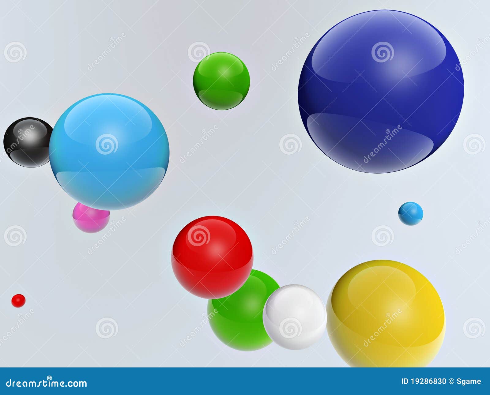 Bolas coloridas 3d stock de ilustración. Ilustración de flotador - 19286830