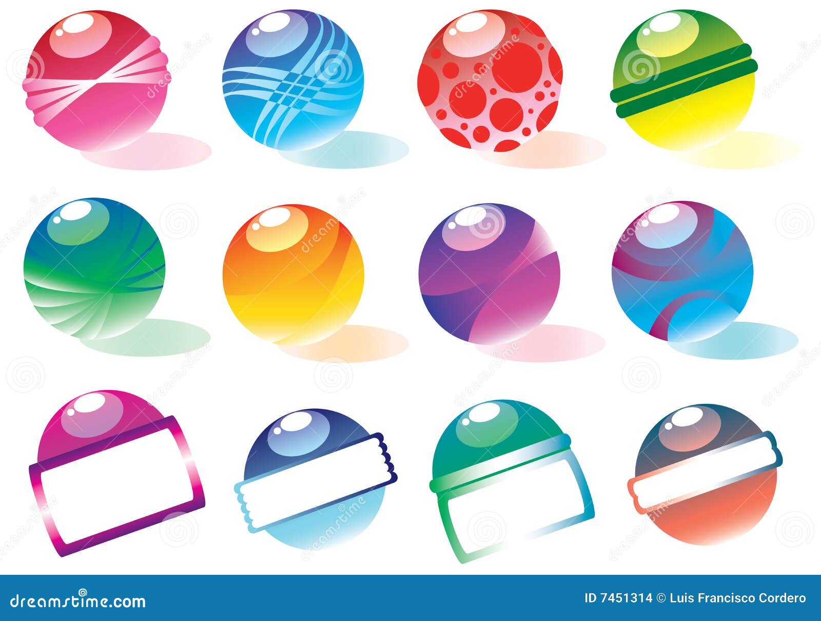 Bolas coloridas del vector ilustración del vector. Ilustración de ...